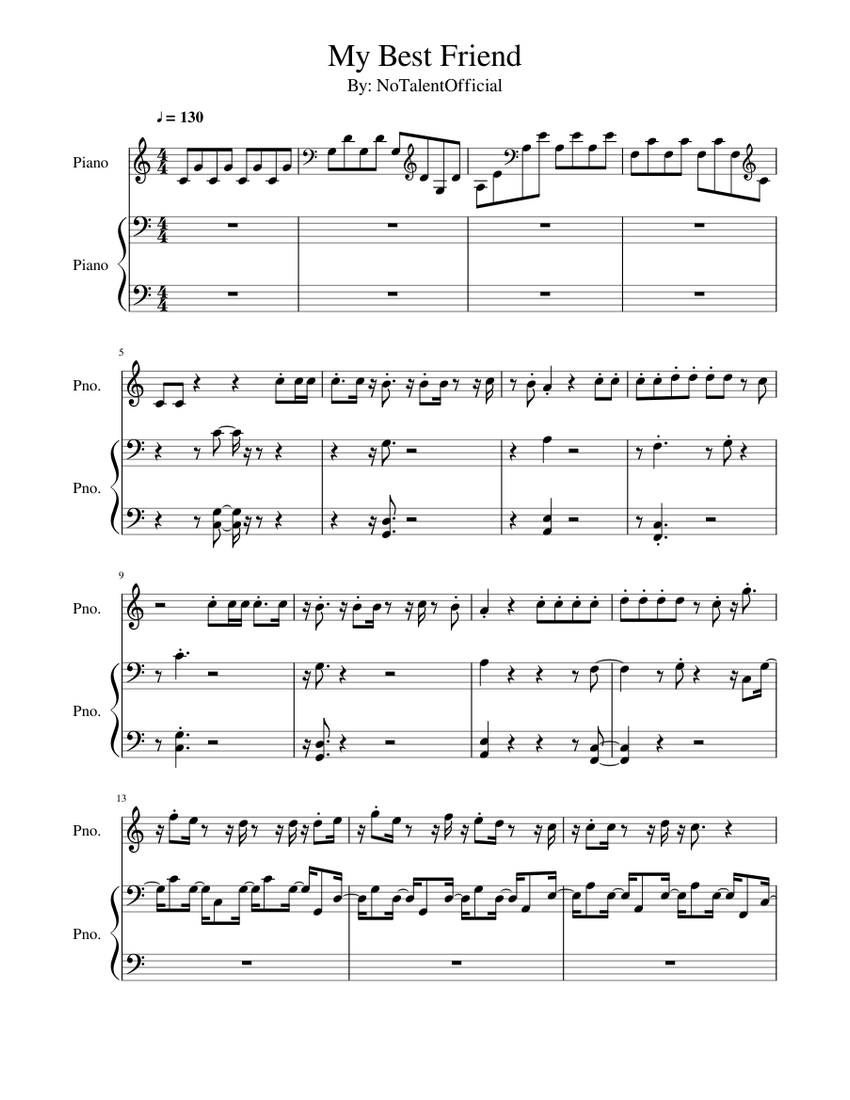 My Best Friend Sheet music for Piano (Solo) | Musescore.com