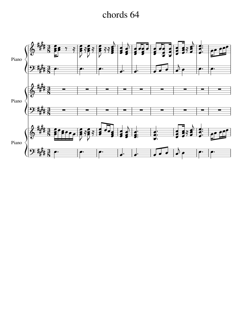 chords 643 Sheet music for Piano (Mixed Trio) | Musescore.com
