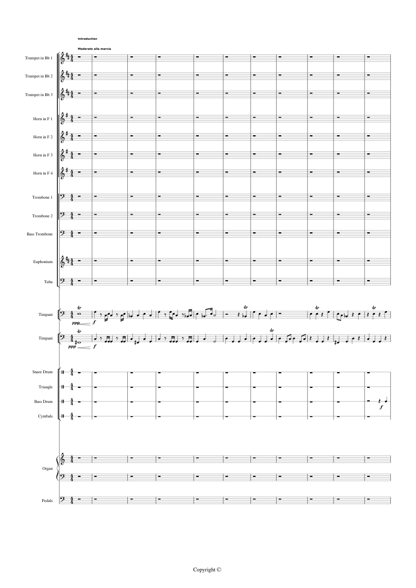 Signal March with original introduction and fanfare. Sheet music for ...