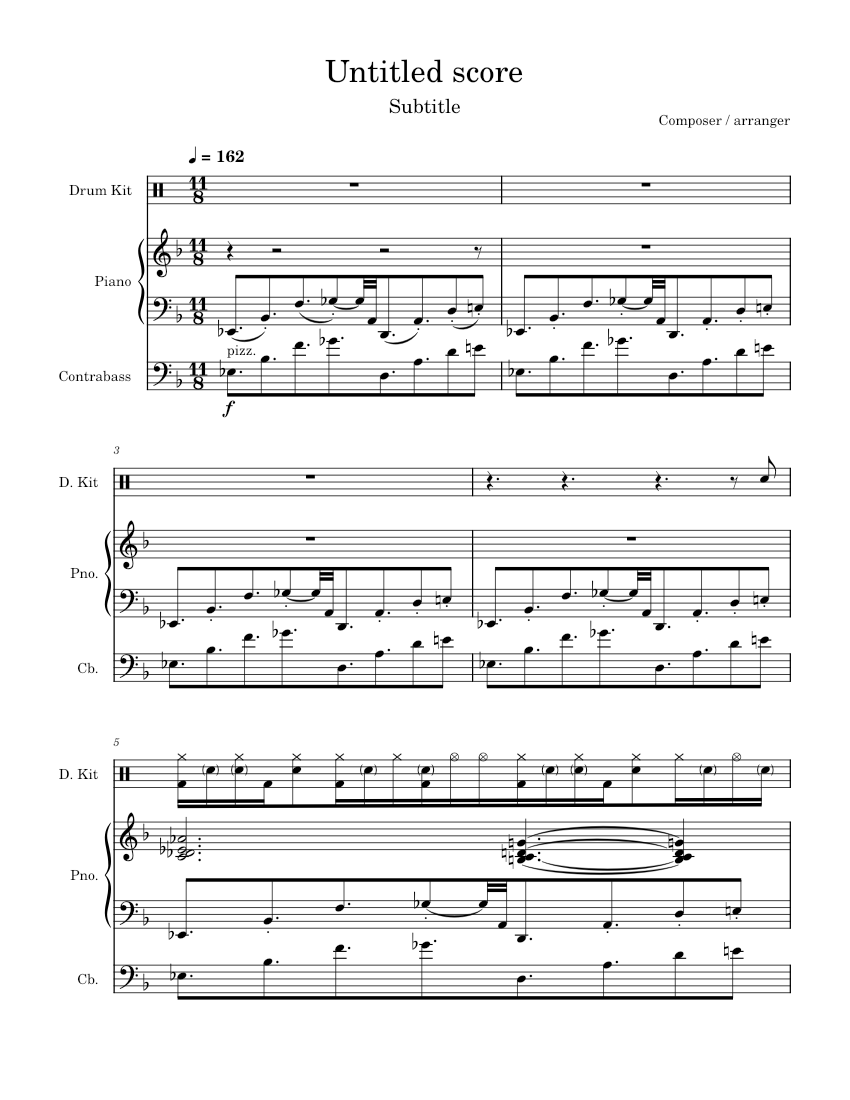 Night in Tunisia - Jesus Molina Sheet Music for Piano, Drum group ...