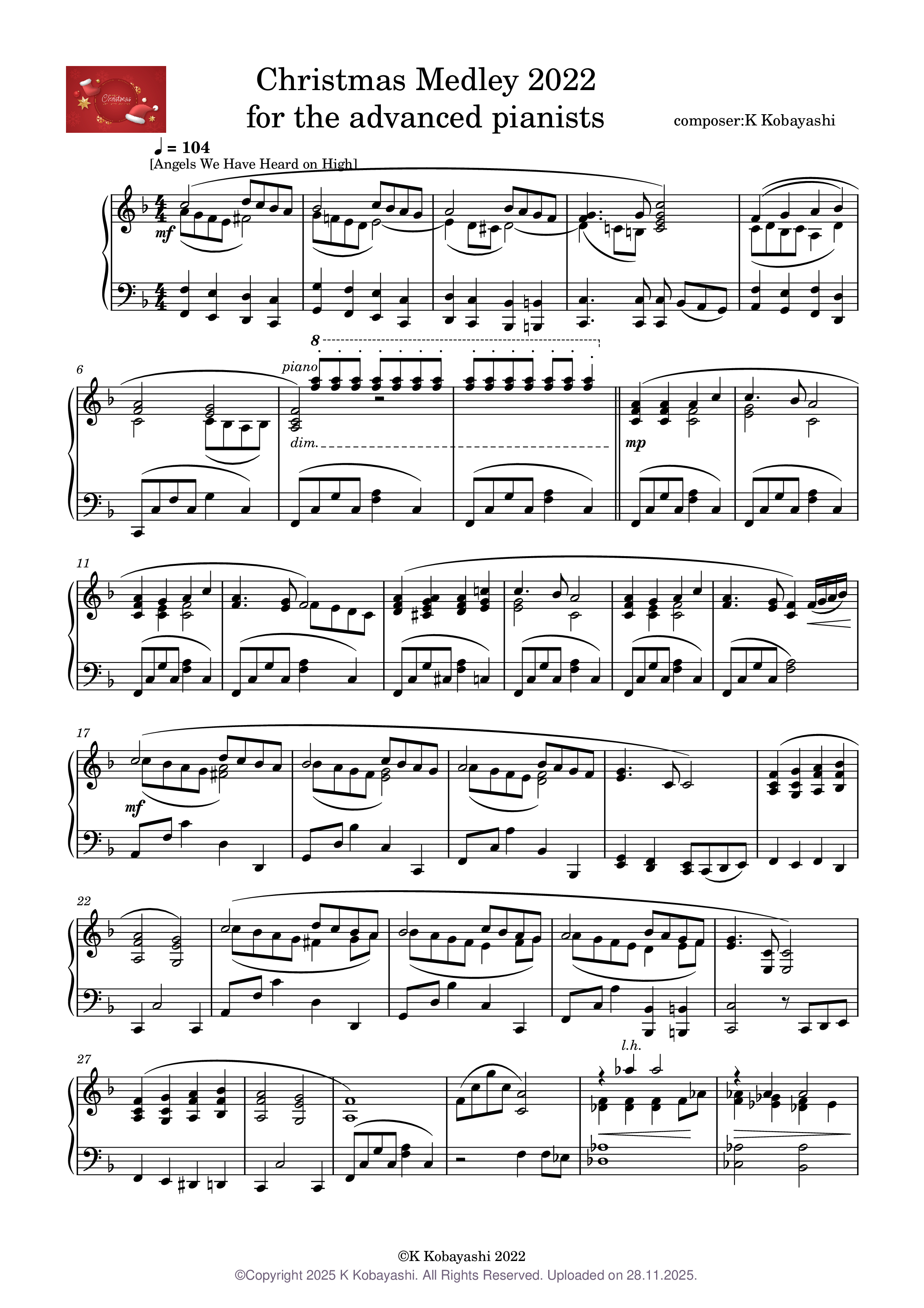 Christmas Medley 2022 for the advanced pianists Sheet Music for Piano ...