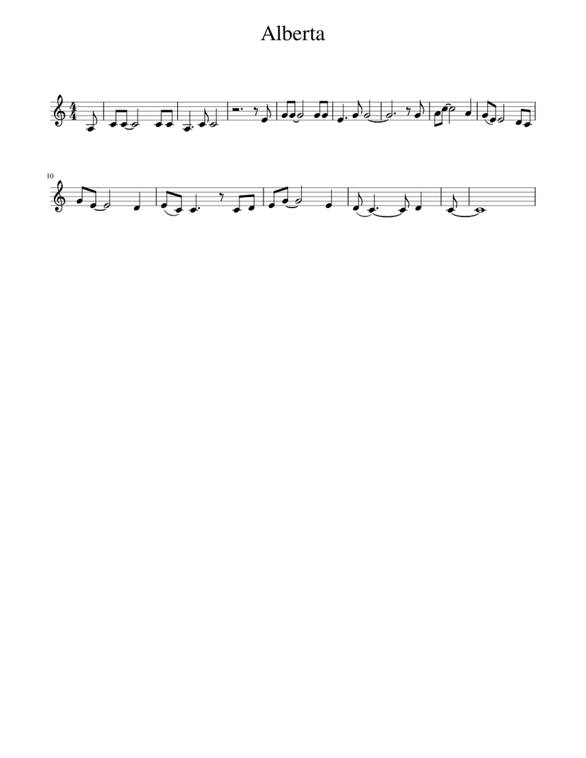 Alberta Sheet music for Piano (Solo) Easy | Musescore.com