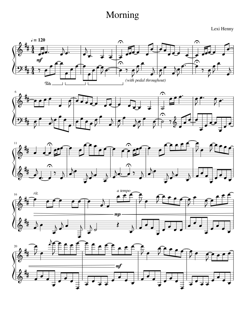 Morning Sheet music for Piano (Solo) | Musescore.com
