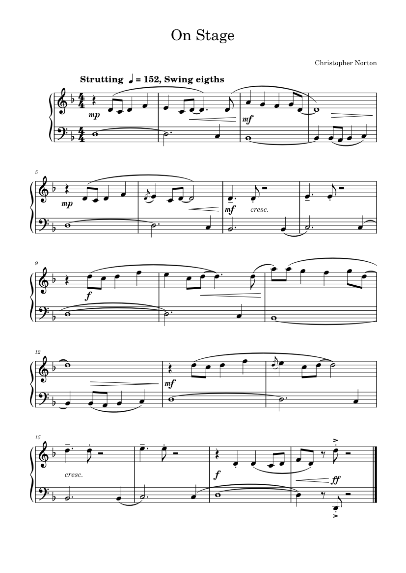On Stage – Christopher Norton Sheet Music for Piano (Solo) Easy ...