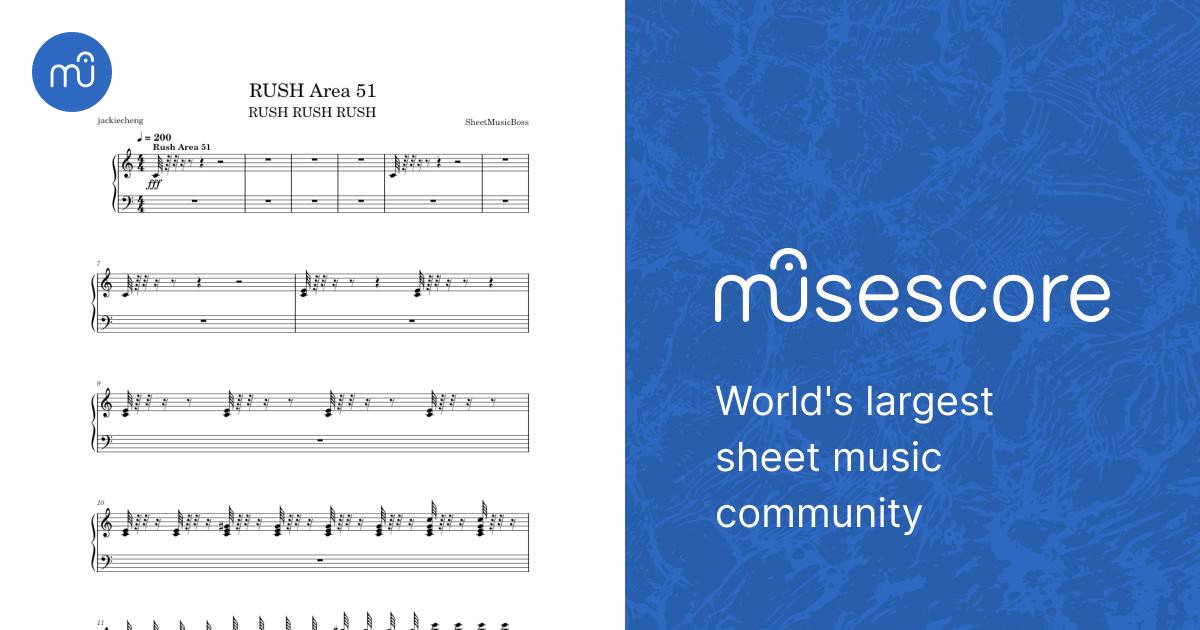 Rush Area 51 – Sheet Music Boss RUSH Area 51 Sheet music for Piano ...
