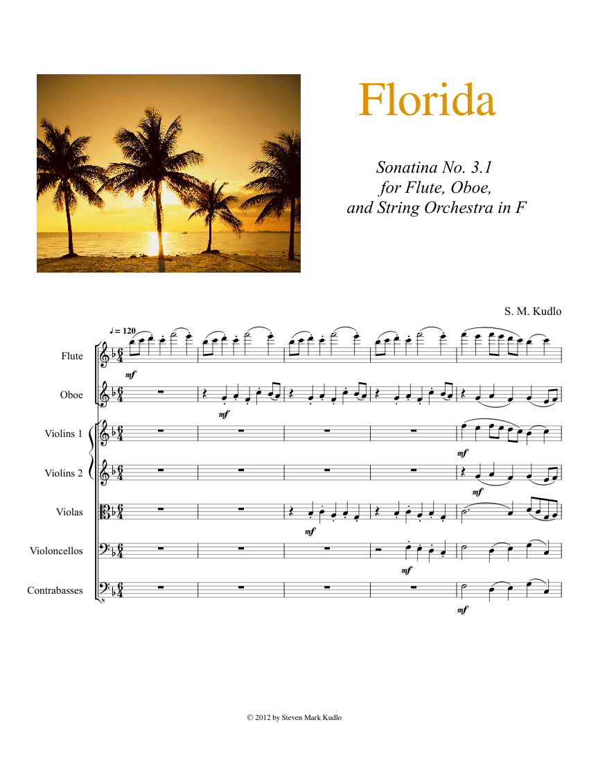 Florida Sheet music for Flute, Oboe (Woodwind Duet) | Musescore.com