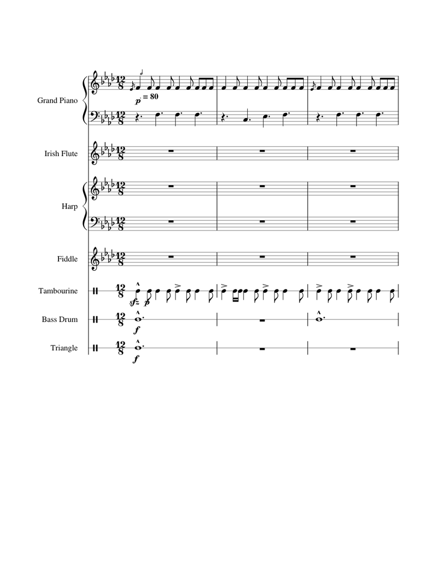 With The Wolves Sheet music for Piano, Tambourine, Flute, Violin & more ...