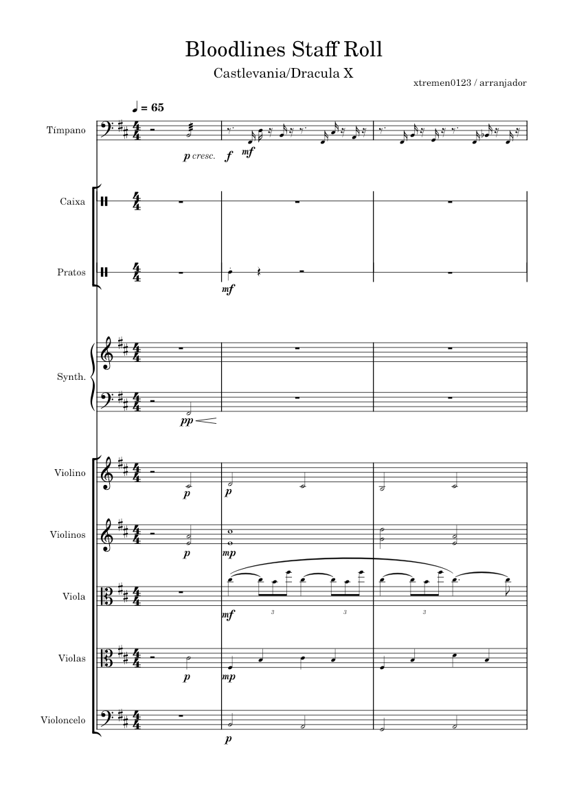 Castlevania OST – Misc Computer Games Bloodlines Staff Roll - Dracula X ...