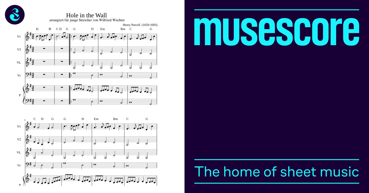 Hole in the Wall 4 Strings Sheet music for Piano, Violin, Cello (Mixed ...