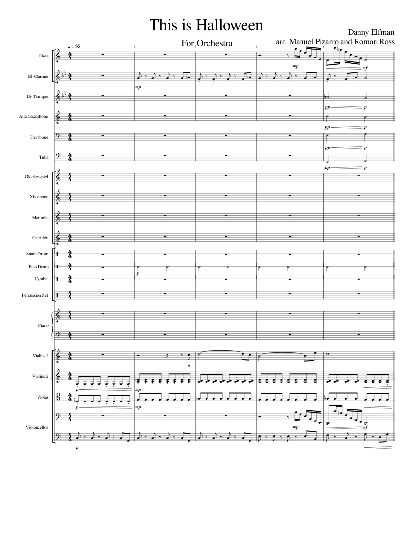 This is Halloween – Danny Elfman This is Halloween Tri-M Sheet music ...