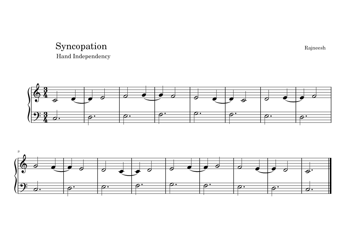 Syncopation Sheet music for Piano (Solo) Easy | Musescore.com