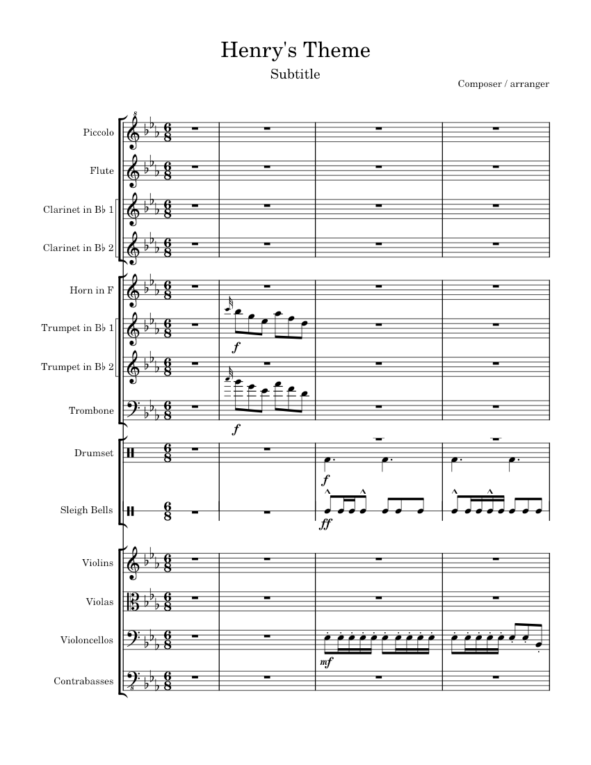 Henry's theme – Mike O'Donnell Henry's Theme Sheet Music for Trombone ...
