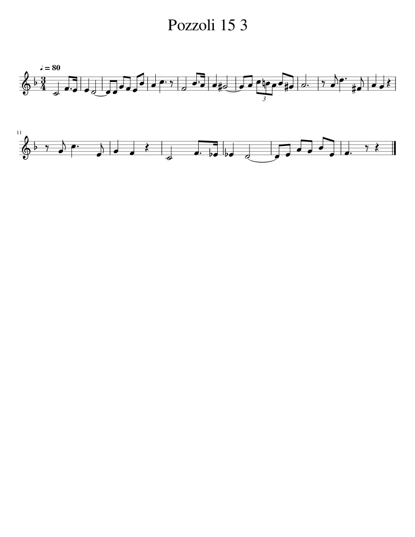 Pozzoli_15_3 Sheet music for Piano (Solo) | Musescore.com