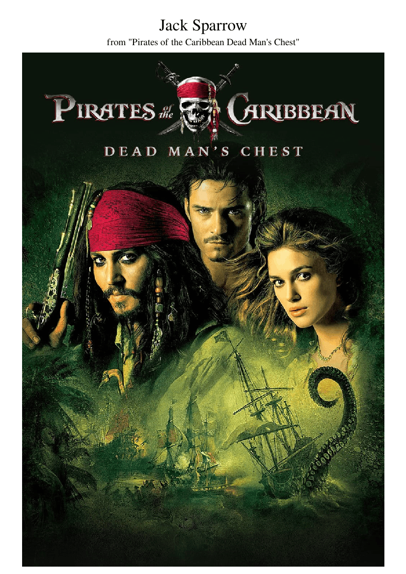 Jack Sparrow - Pirates of the Caribbean: Dead Man's Chest Sheet music ...