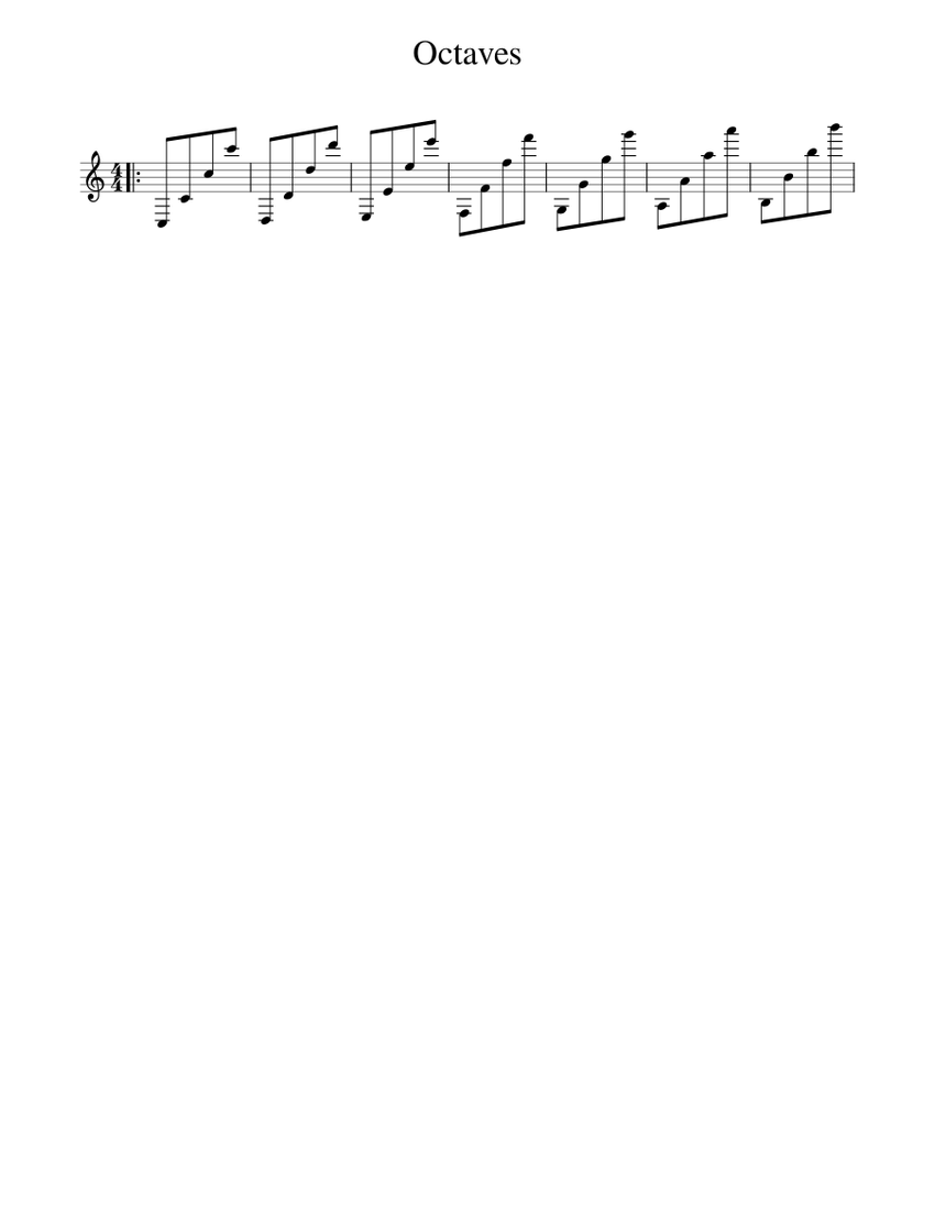 Octaves Sheet music for Piano (Solo) Easy | Musescore.com