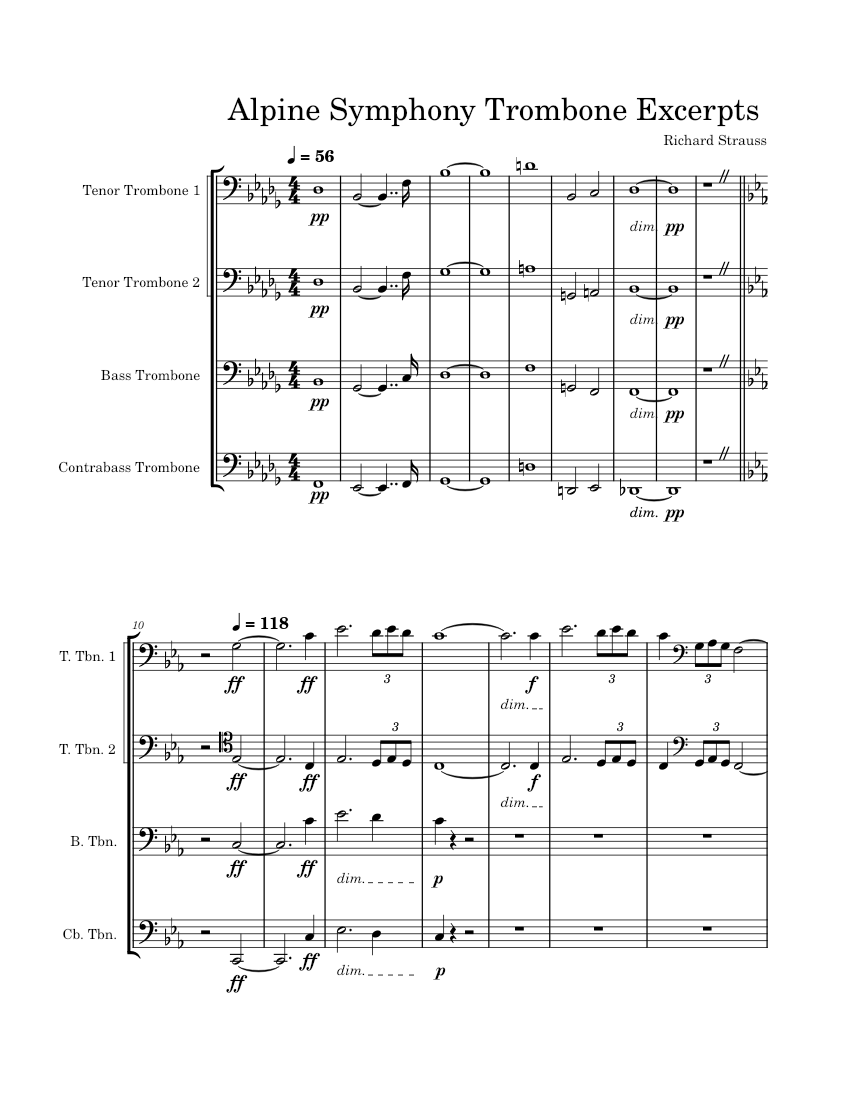 Alpine Symphony – Richard Strauss Alpine Symphony Trombone Excerpts ...