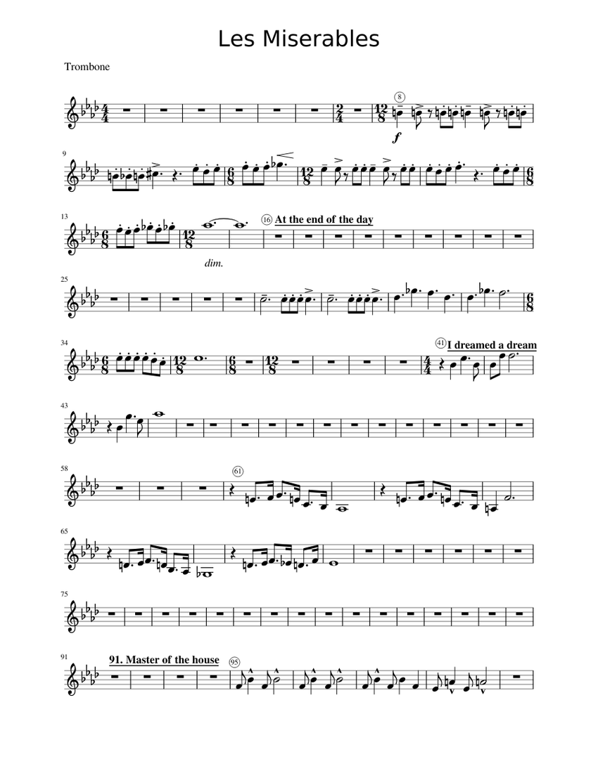 Les Miserables Sheet music for Piano (Solo) Easy | Musescore.com
