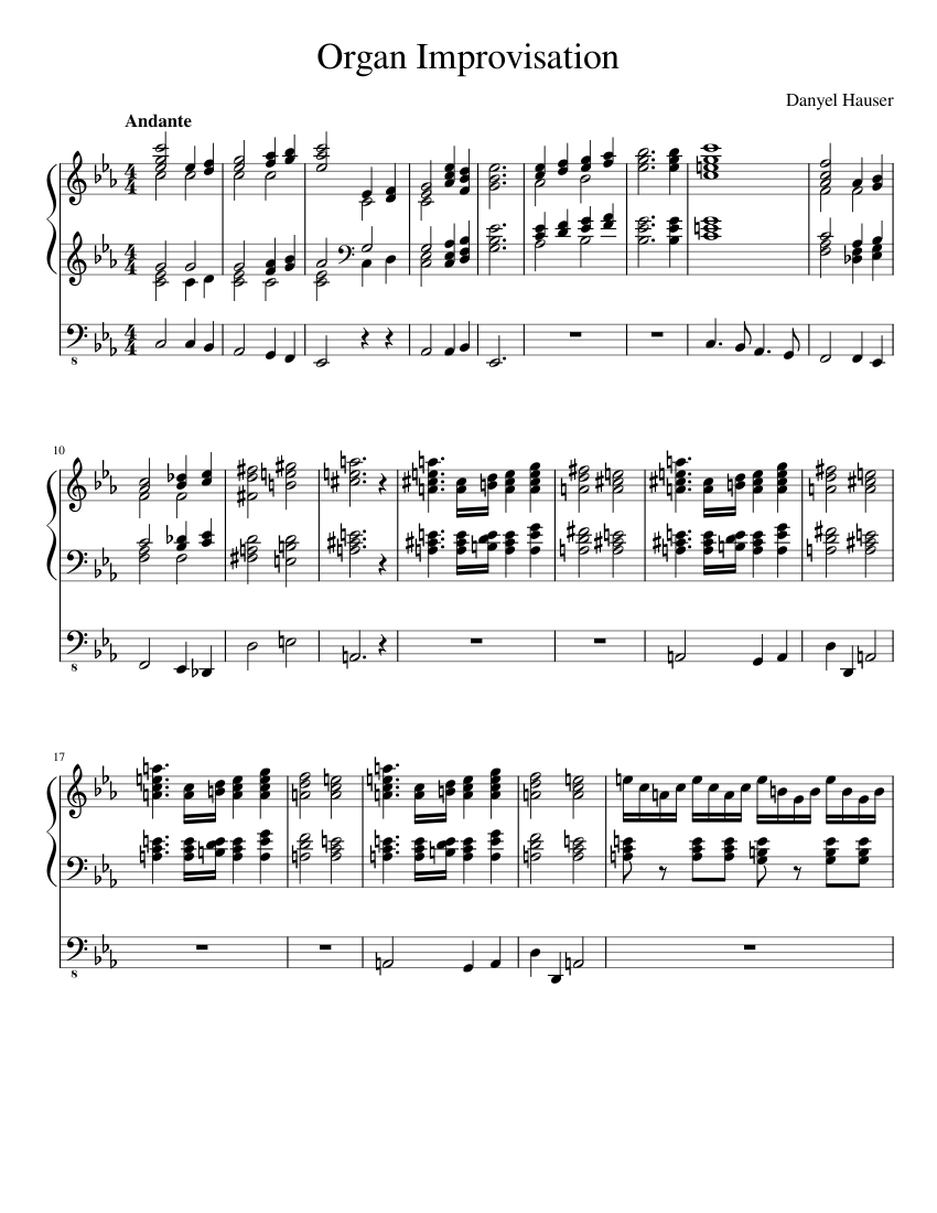 Organ improvisation Sheet music for Organ (Solo) | Musescore.com