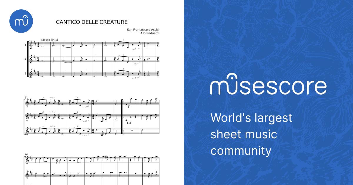 CANTICO DELLE CREATURE Sheet music for Violin (Mixed Trio) | Musescore.com
