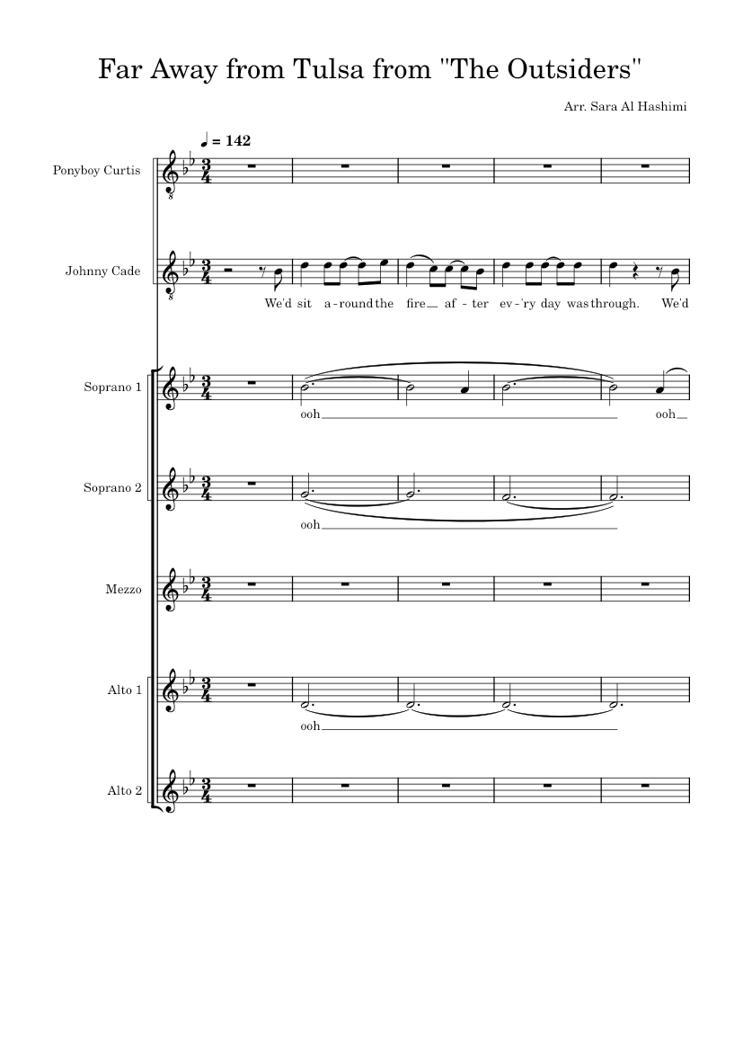 Far Away from Tulsa from "The Outsiders" Sheet Music for Violin, Viola ...