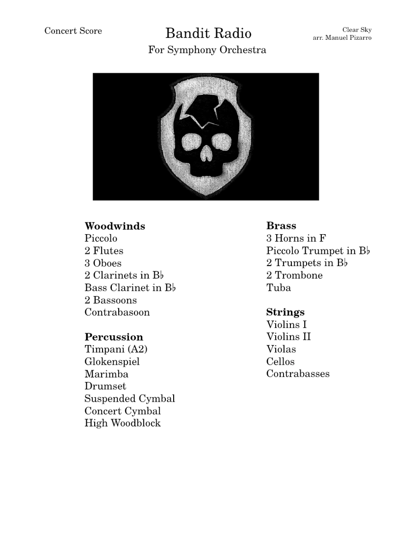 Bandit Radio - Clear Sky Sheet music for Trombone, Tuba, Trumpet ...