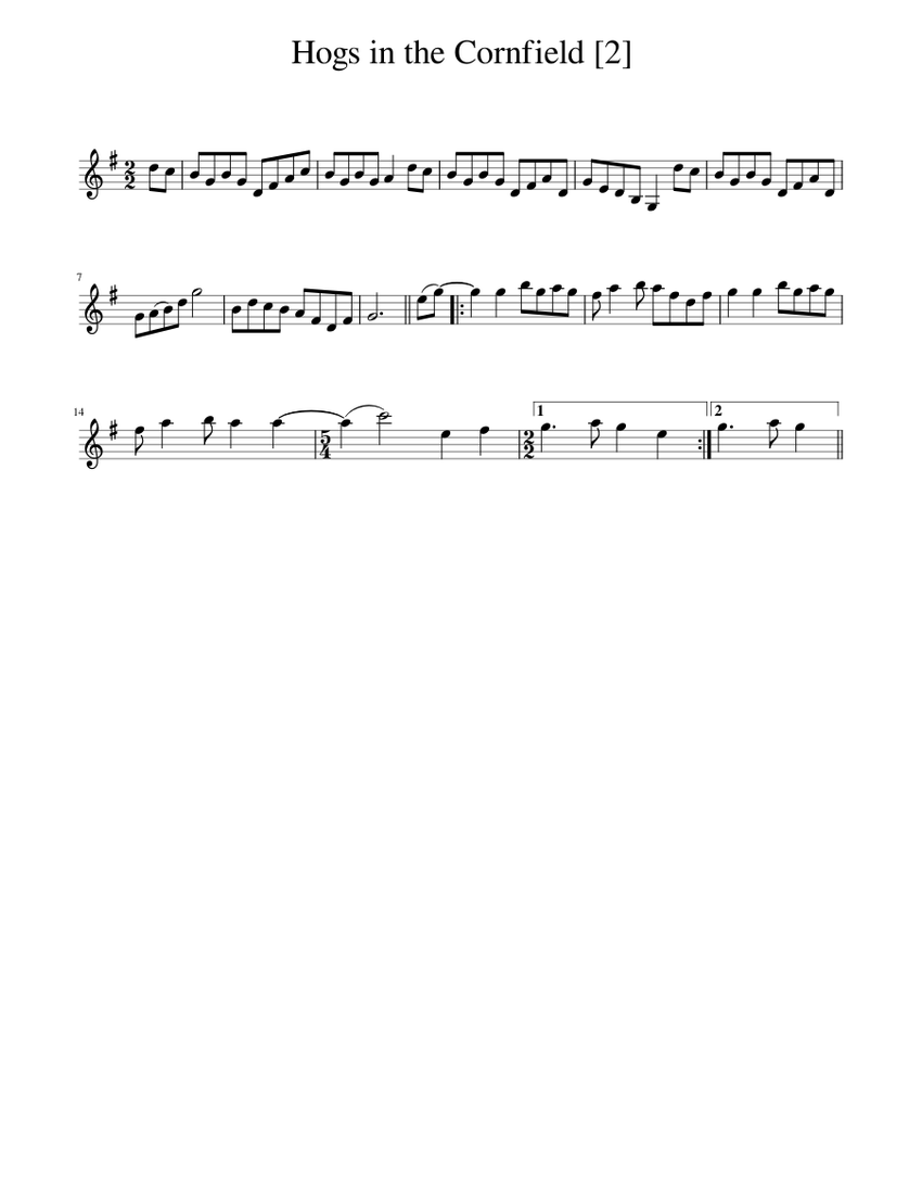 Hogs in the Cornfield Sheet music for Piano (Solo) Easy | Musescore.com