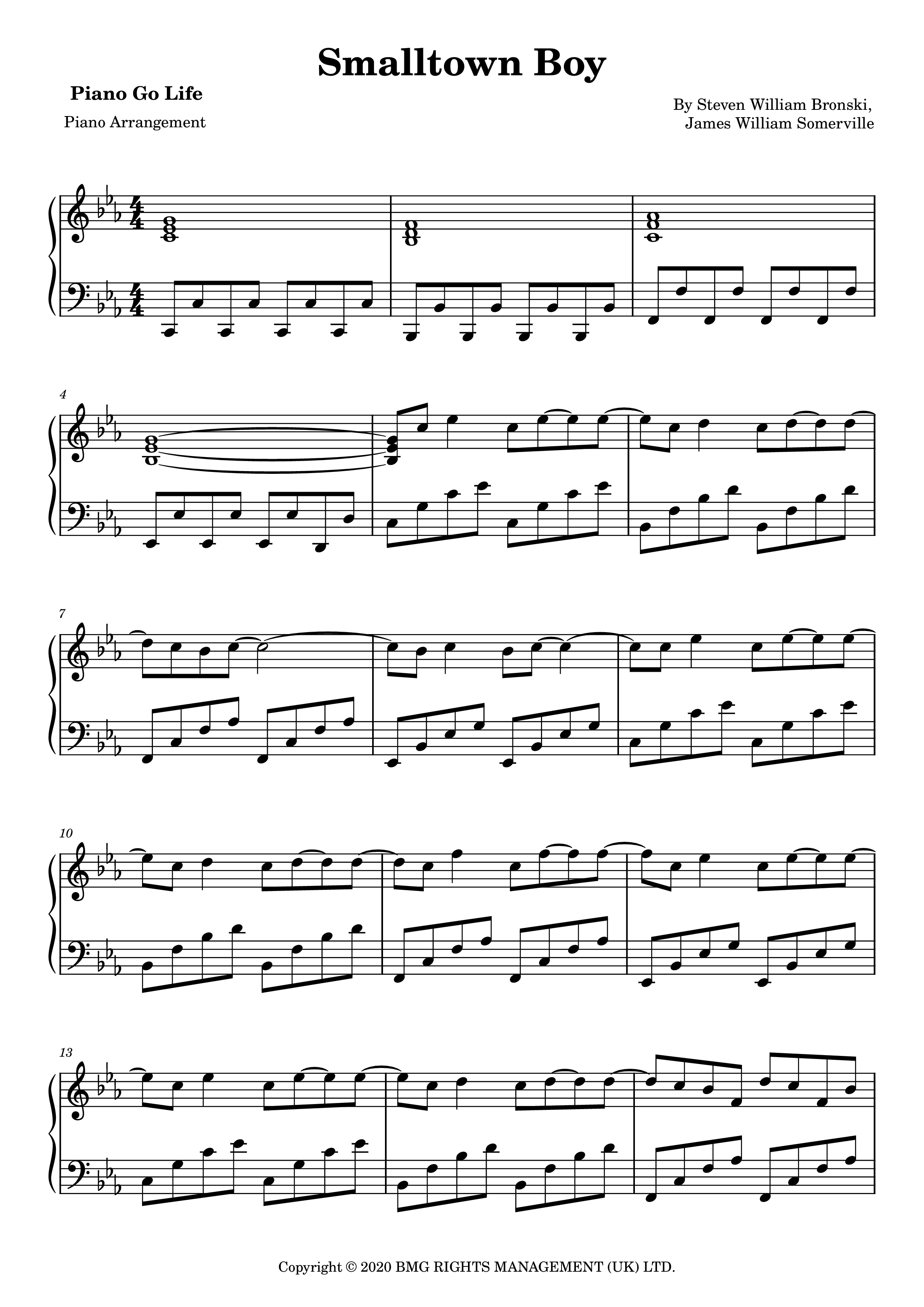 Play Official version of Smalltown boy Sheet Music by Bronski Beat for ...