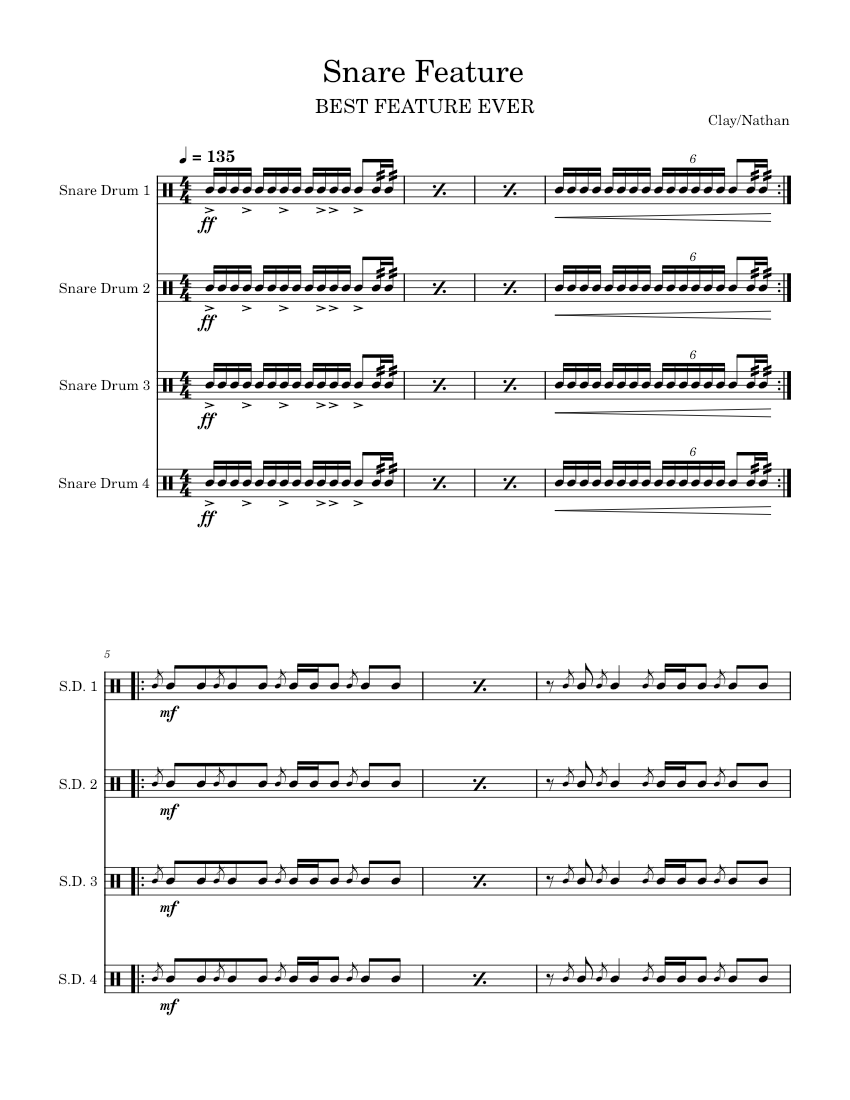 2022-2023 Snare Feature (BEST FEATURE EVER) Sheet music for Trumpet ...