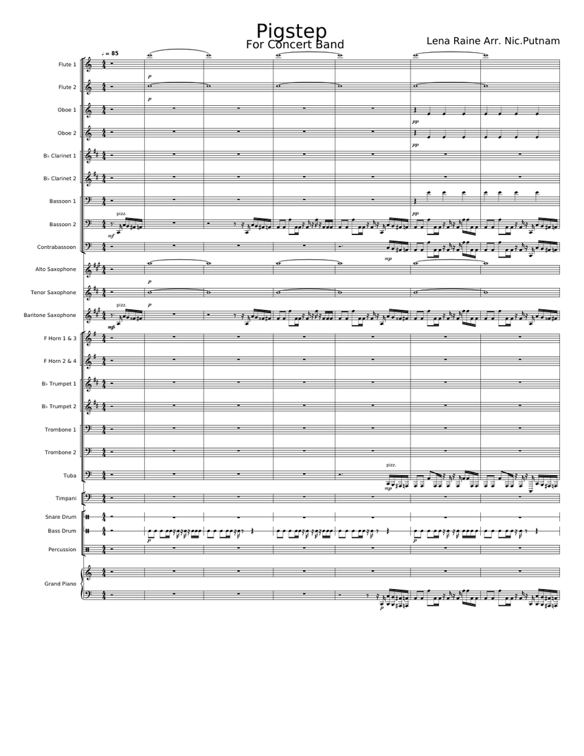 Pigstep-Lena Raine Sheet music for Piano, Trombone, Tuba, Flute & more ...