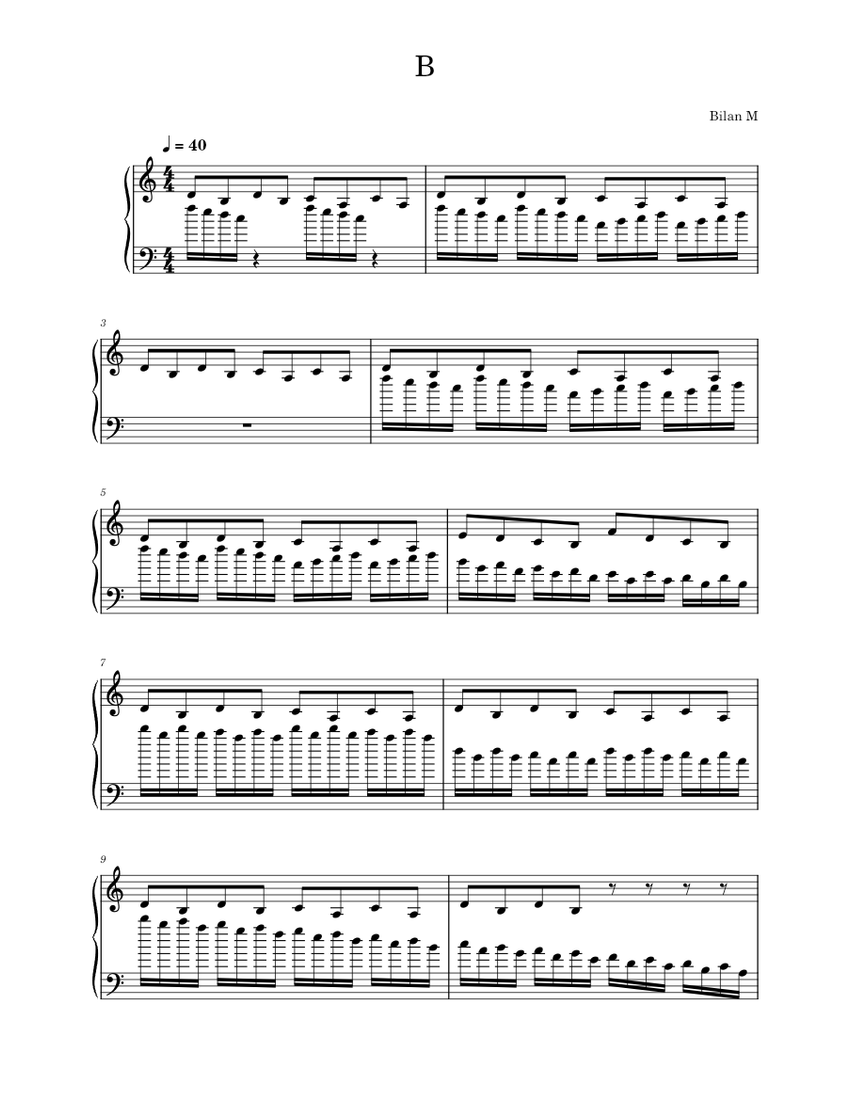B Sheet music for Piano (Solo) Easy | Musescore.com