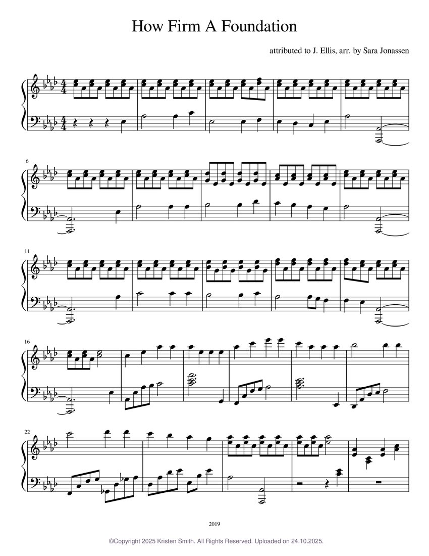 How_Firm_A_Foundation Sheet music for Piano (Solo) | Musescore.com