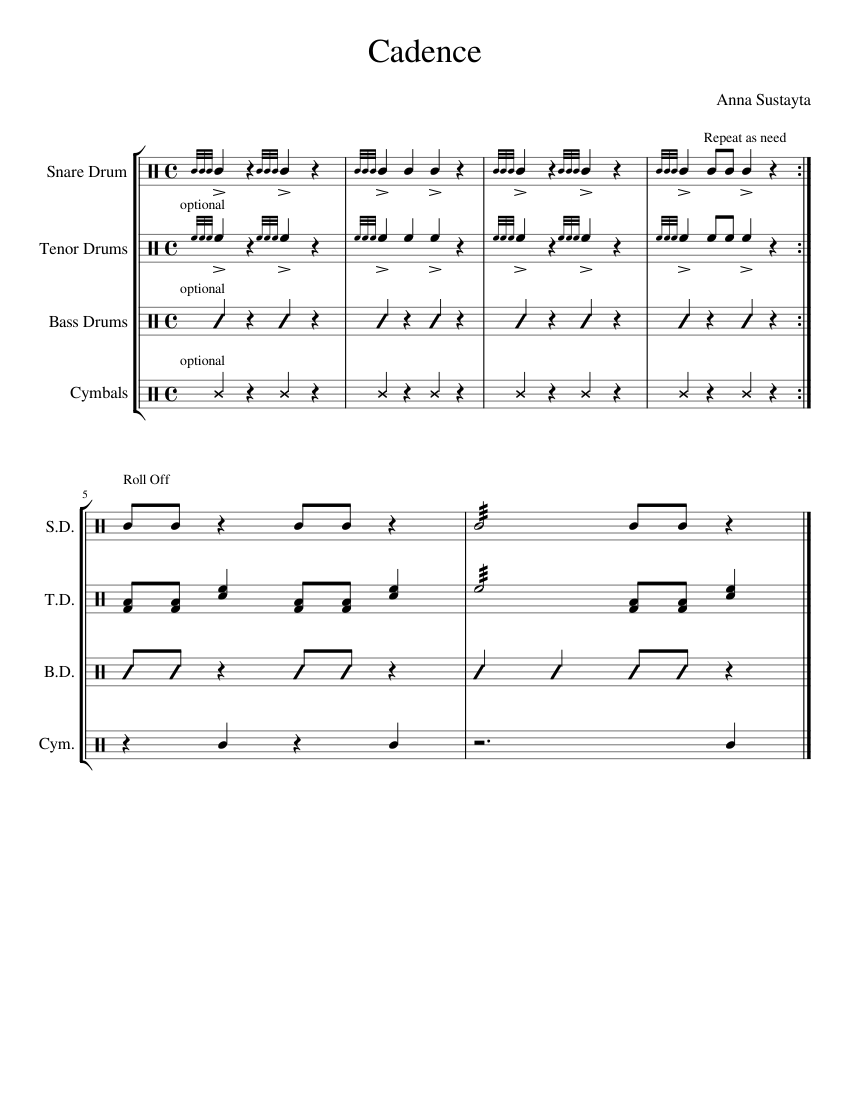 RBHS_Cadence - piano tutorial