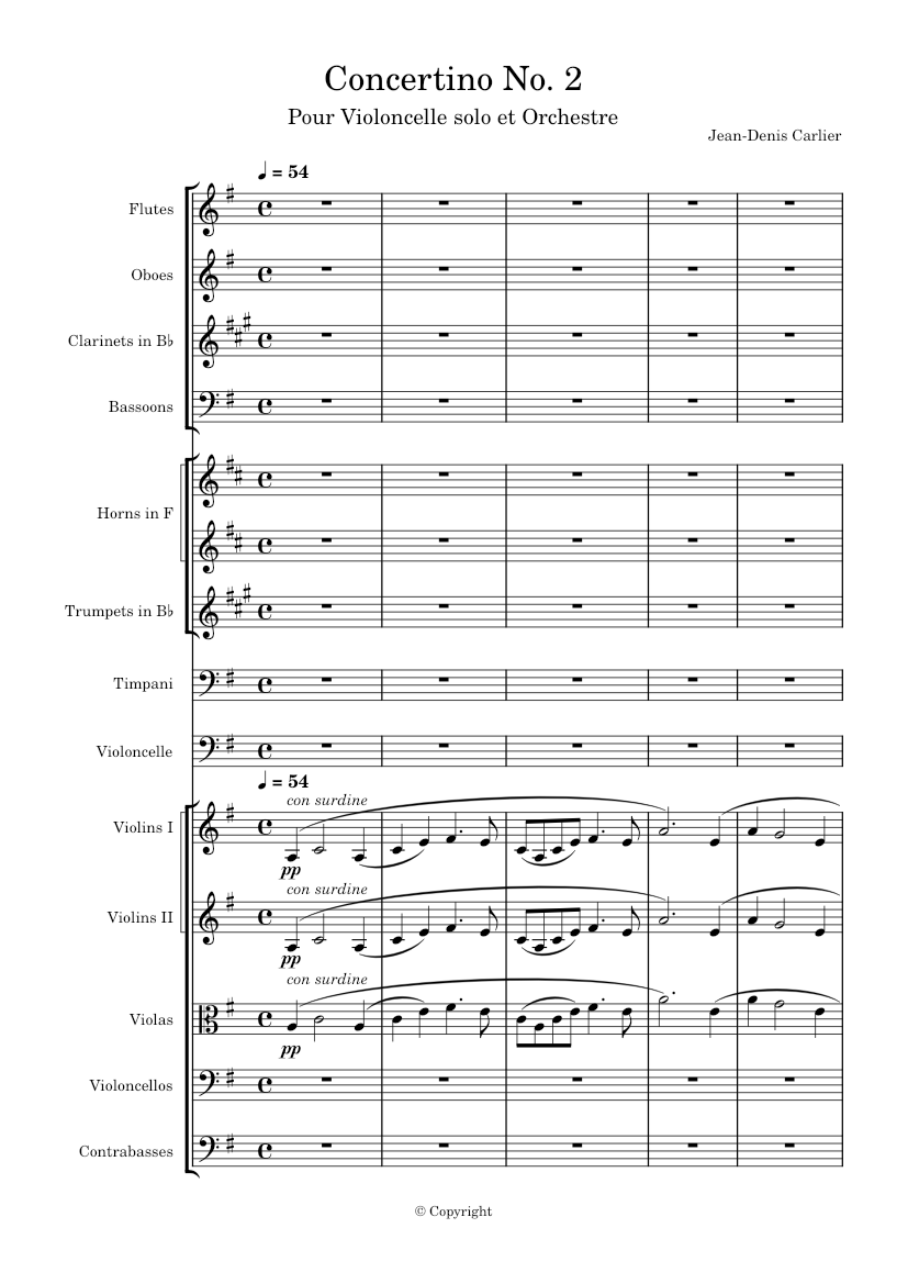 Concertino No. 2 Sheet music for Flute, Oboe, Bassoon, French horn ...
