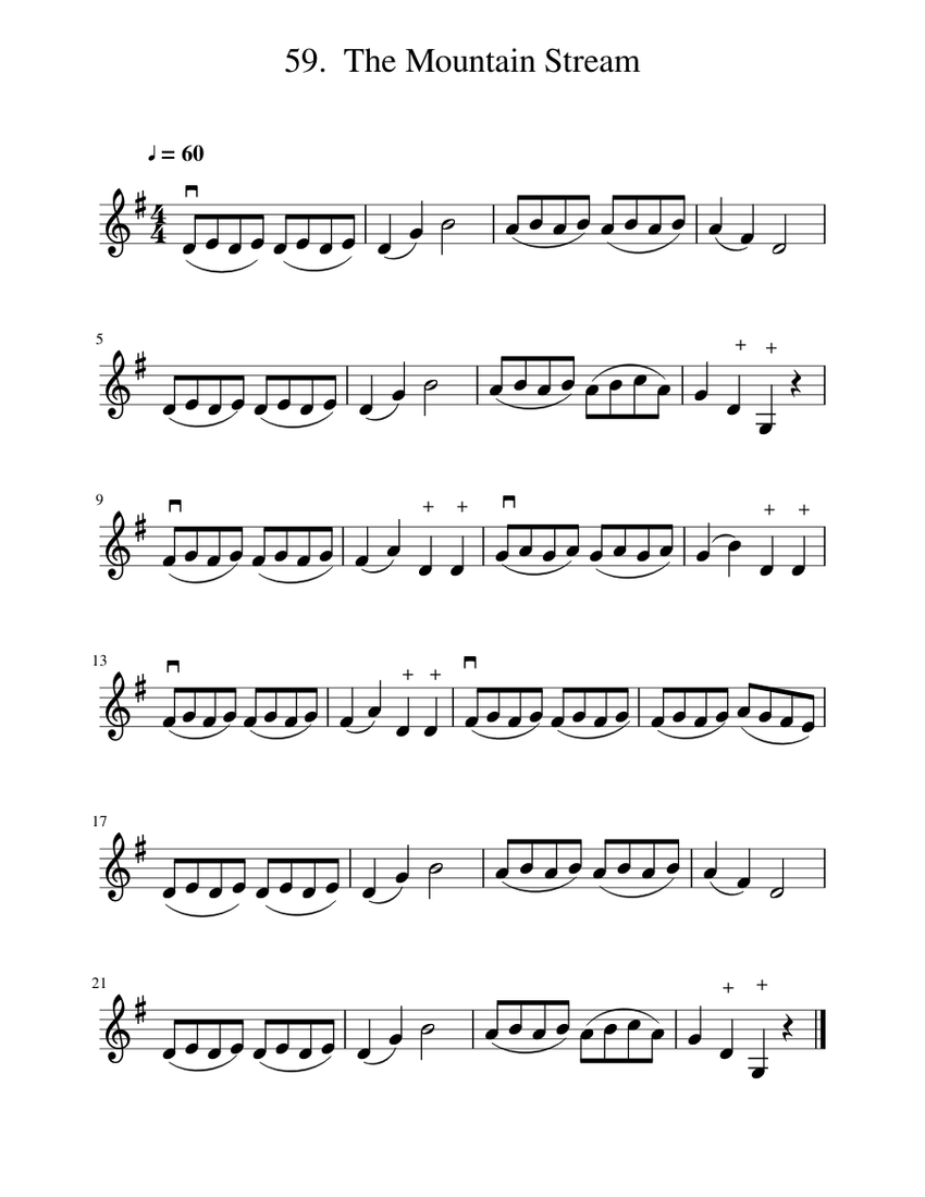 String Builder Book 2 (Violin) , 59. The Mountain Stream Sheet music ...