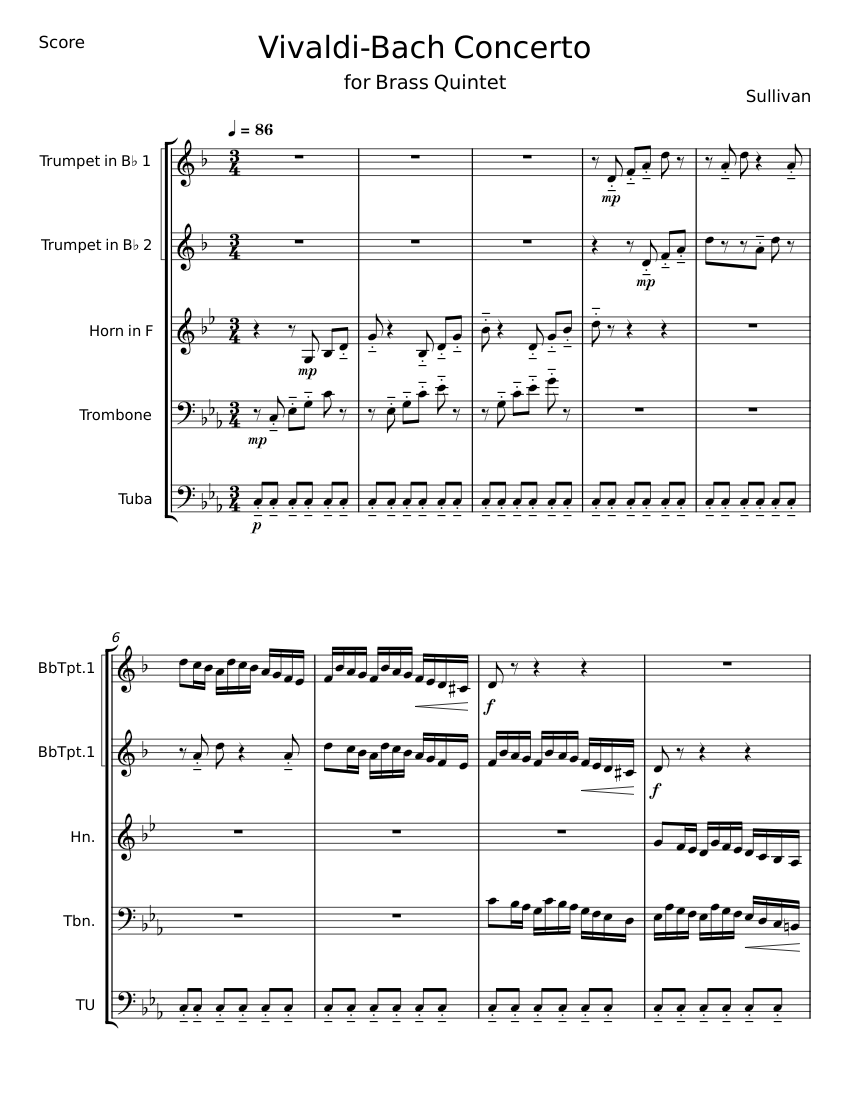 Concerto grosso in D minor Vivaldi/Bach for guitar quartet - Antonio ...