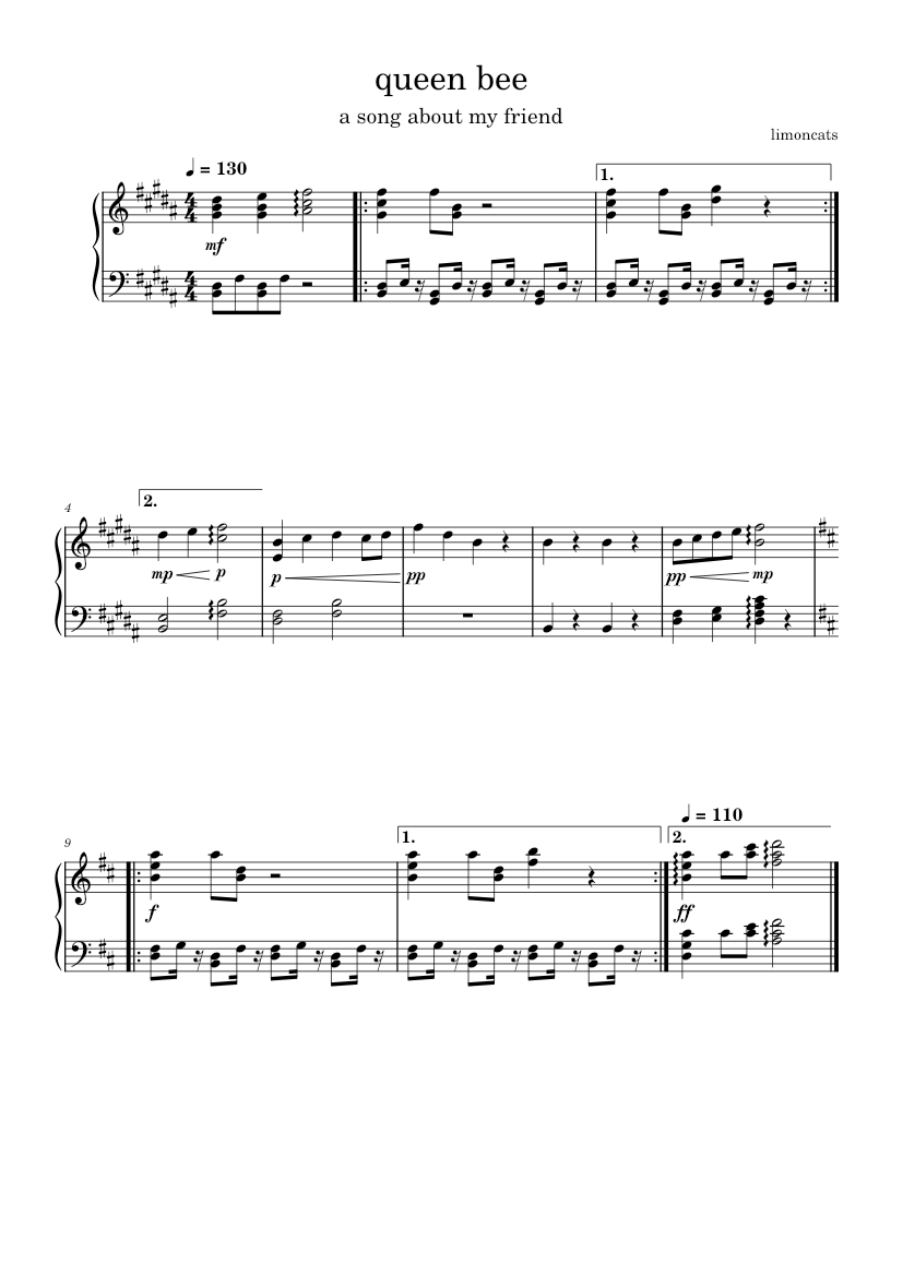 queen bee Sheet music for Celesta (Solo) | Musescore.com
