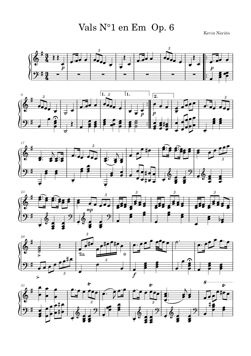 Vals Para Piano Sheet music for Piano (Solo) | Musescore.com