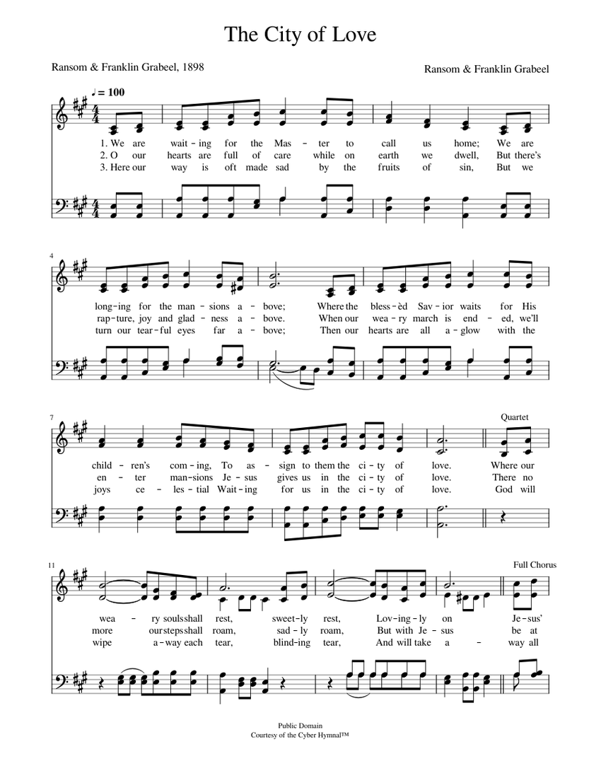 The city of love - Ransom R. Grabeel Sheet music for Piano (Piano Duo ...