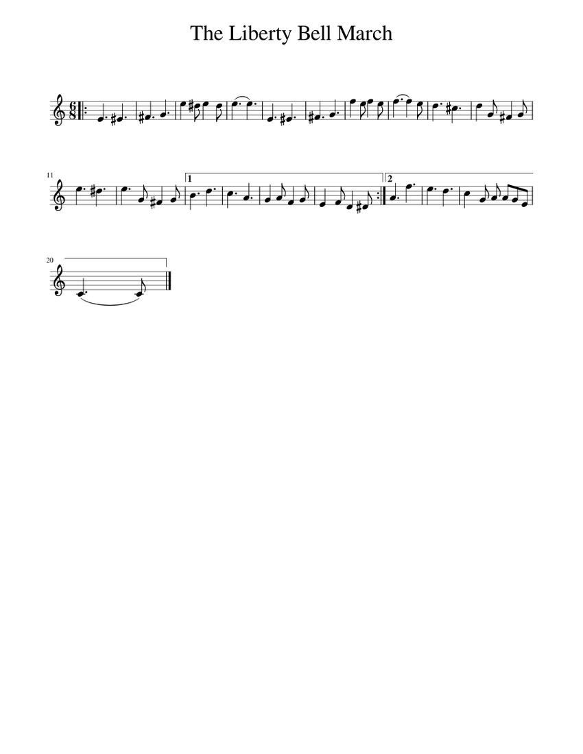 The Liberty Bell March Sheet music for Piano (Solo) | Musescore.com