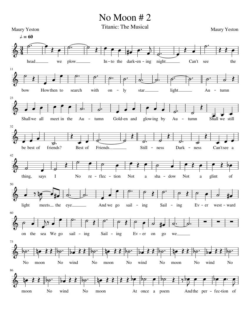 No Moon # 2 Sheet music for Piano (Solo) | Musescore.com