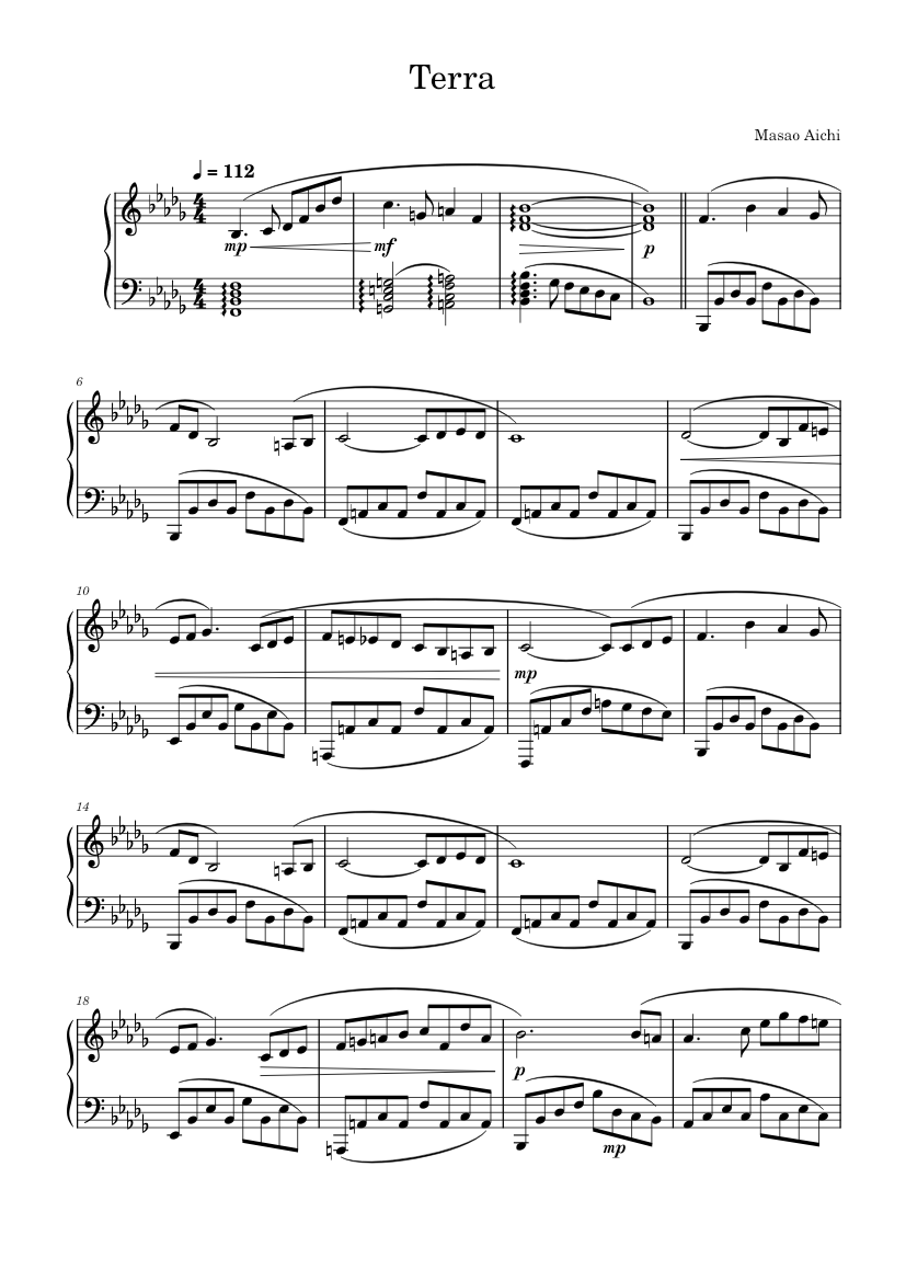 Terra Sheet music for Piano (Solo) | Musescore.com