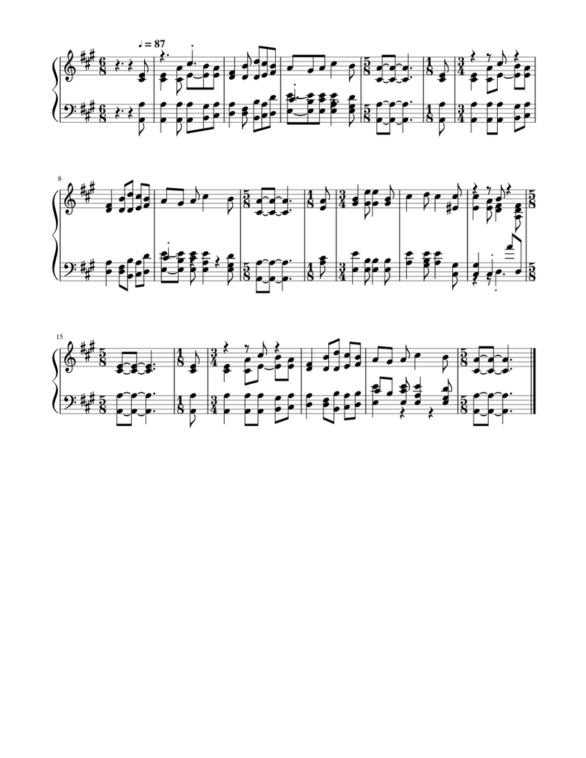 I heard the voice of Jesus say (Hull) - Asa Hull Sheet music for Piano ...