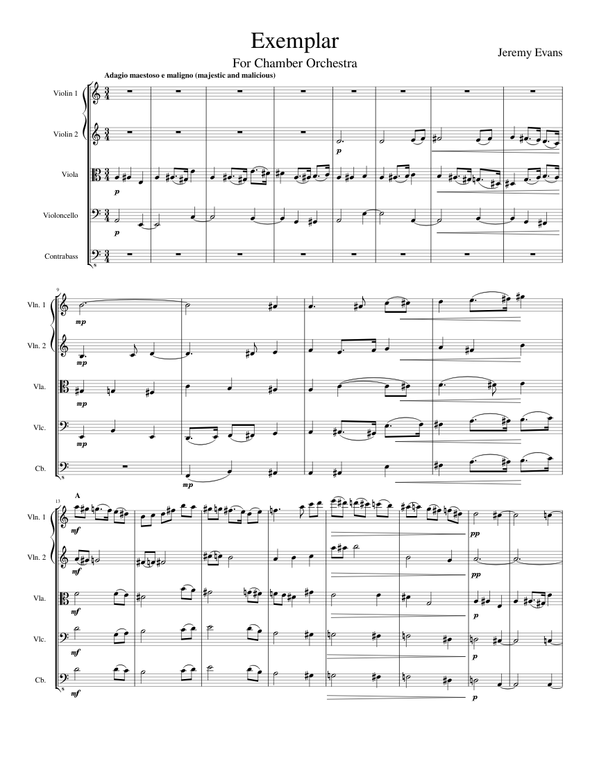 Exemplar Sheet music for Violin, Viola, Woodwinds (other) (Mixed ...