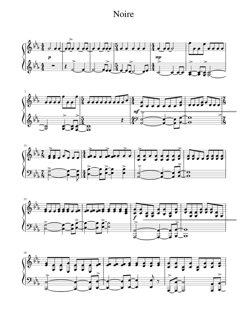 Future, past, present Sheet music for Piano (Solo) | Musescore.com