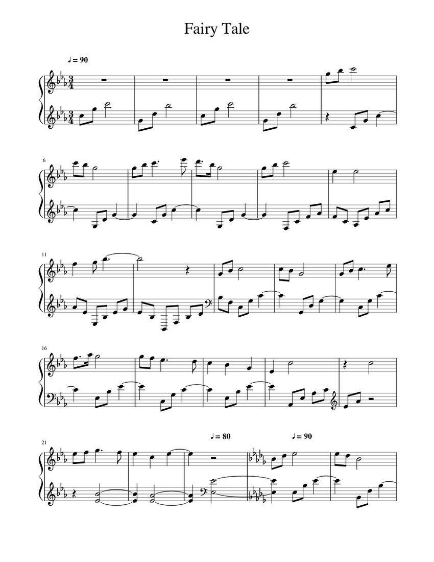 Shrek Fairy Tale Sheet music for Piano (Solo) Easy | Musescore.com