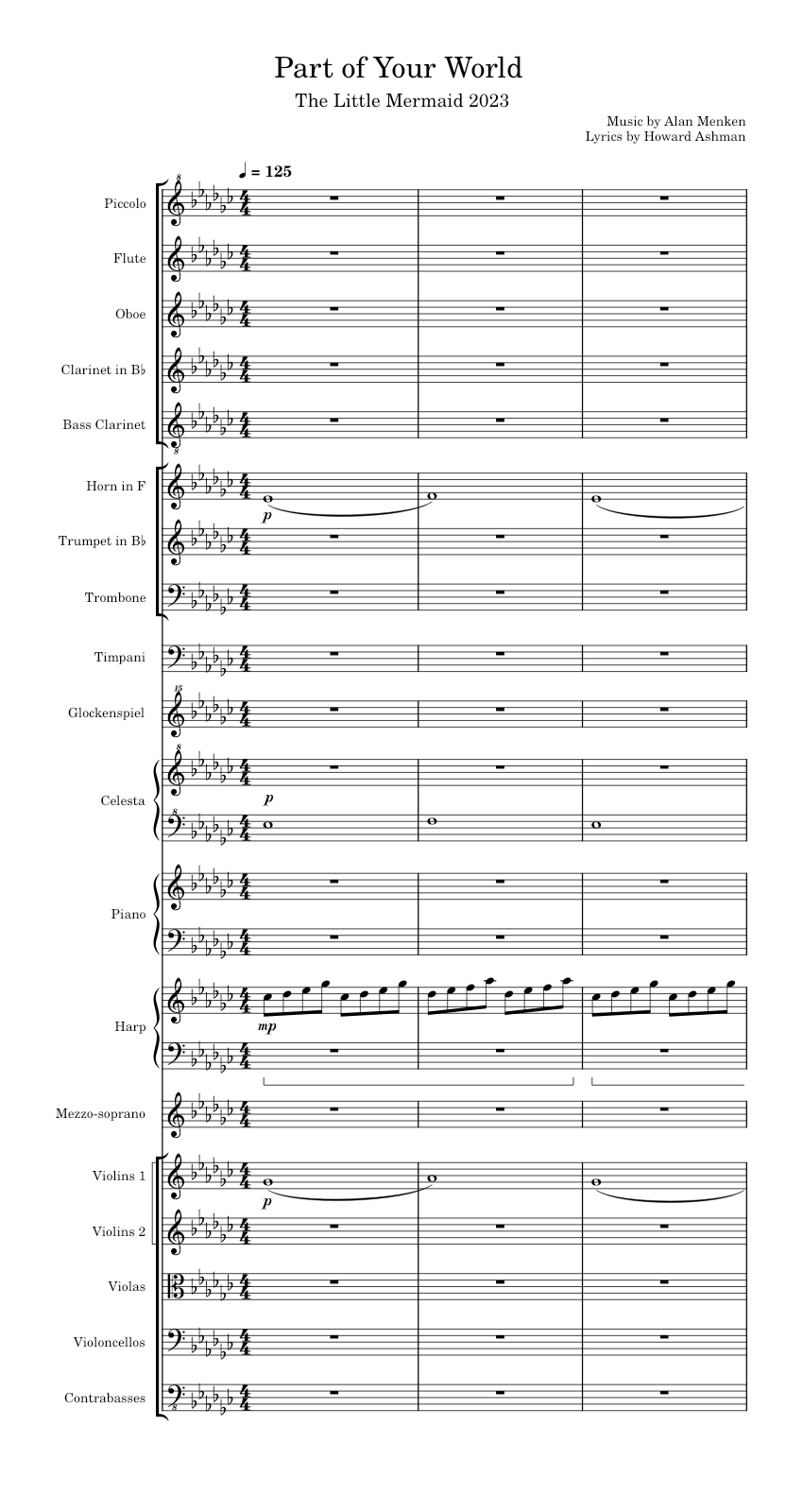 [WIP] Part of Your World (2023) Sheet Music for Piano, Trombone ...