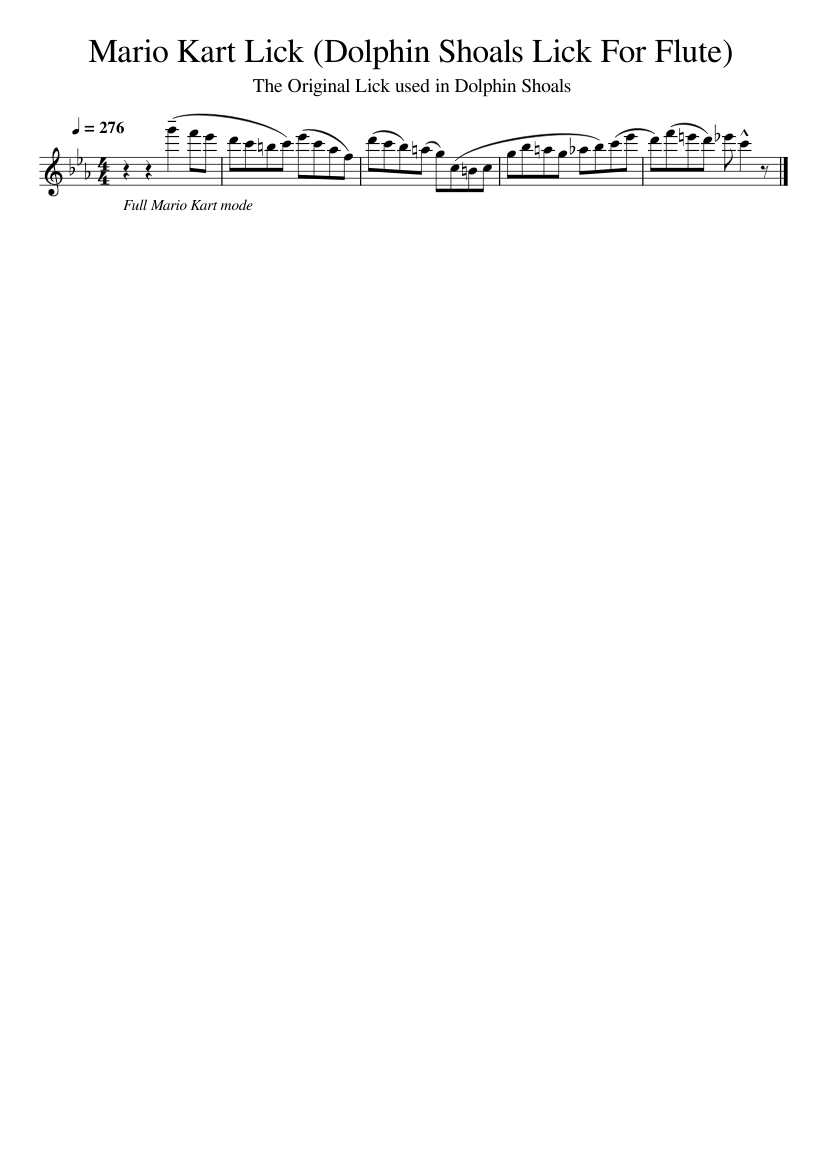 Dolphin Shoals – Atsuko Asahi Mario Kart Lick Dolphin Shoals flute ...