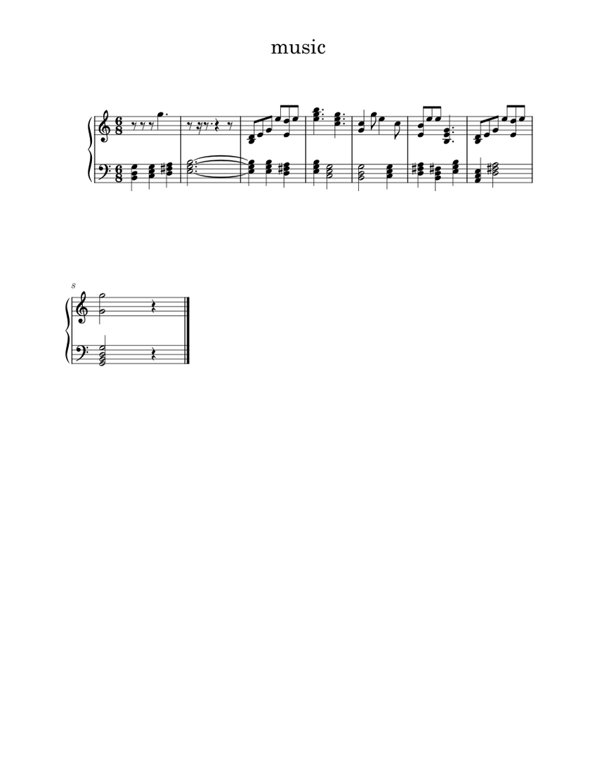compund time composition Sheet music for Piano (Solo) Easy | Musescore.com