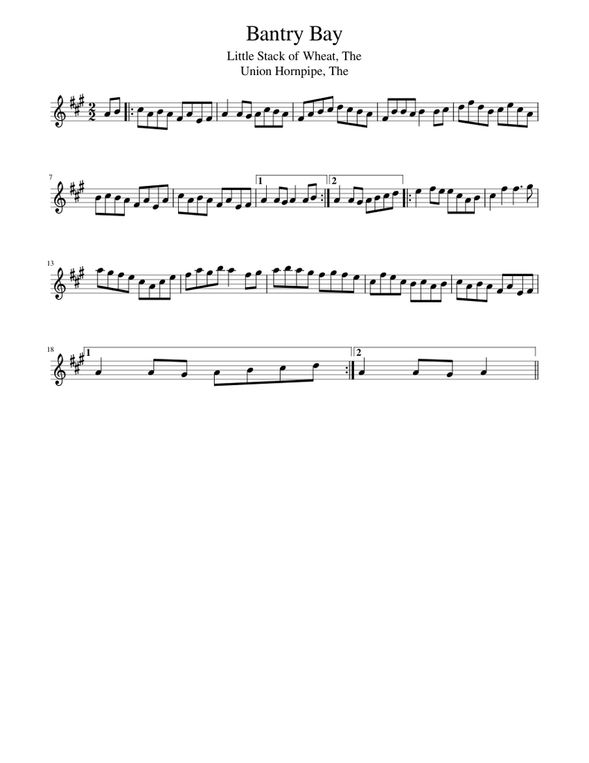 Bantry Bay Sheet music for Piano (Solo) | Musescore.com