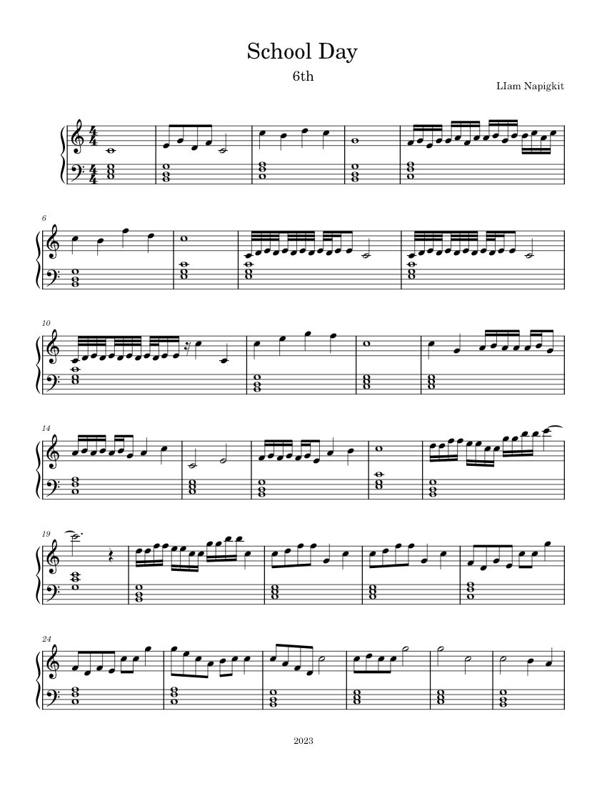 Summer Day Sheet music for Piano (Solo) | Musescore.com